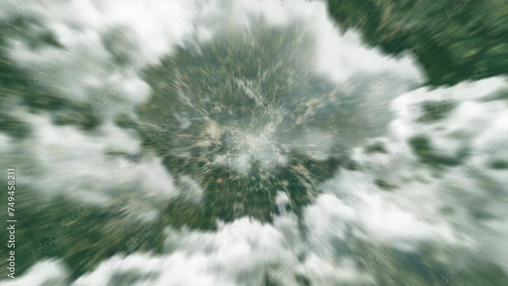 4K Earth zoom in from outer space to city. Zooming on North America ...