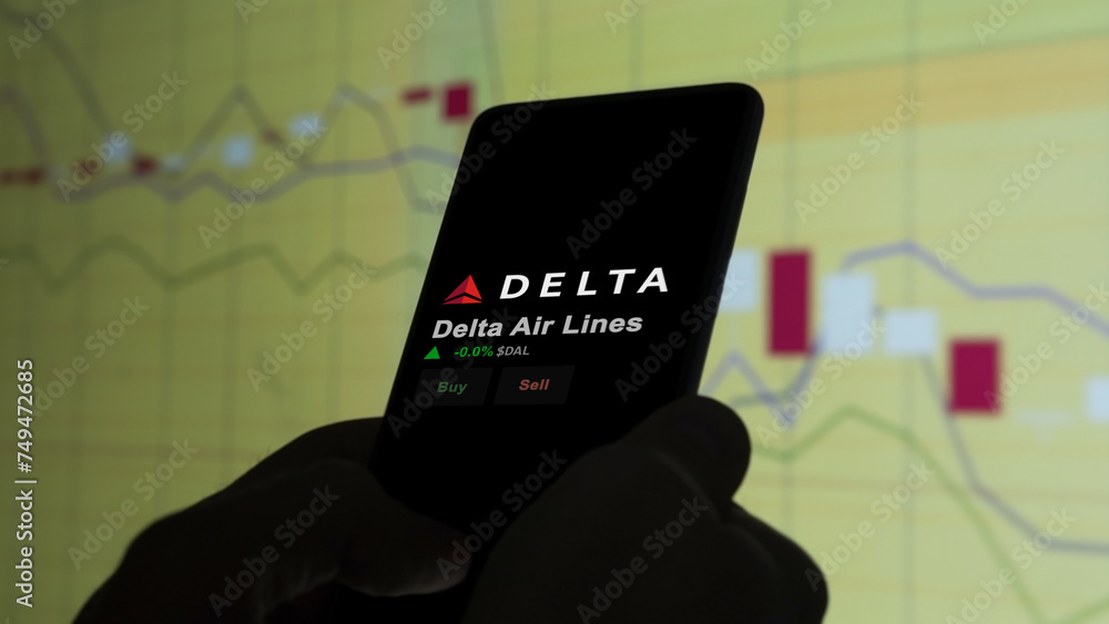 March 02nd 2024 Atlanta, Georgia. The logo of Delta Air Lines on the ...