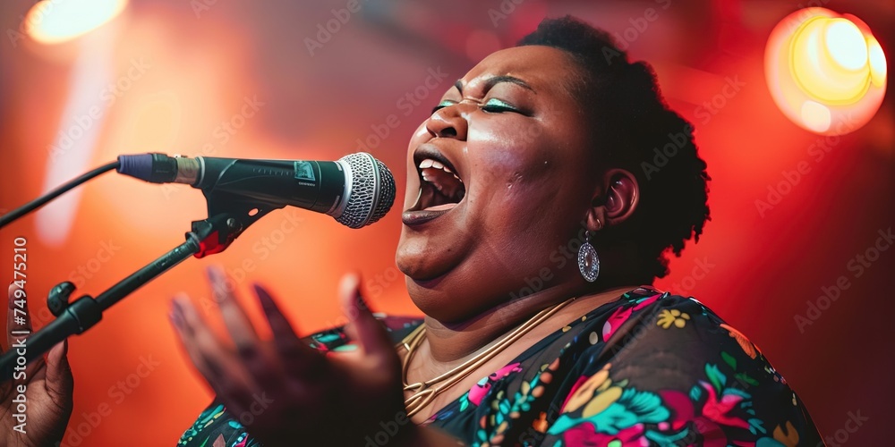 Fat lady singing - it's over as an overweight woman hits the stage to ...