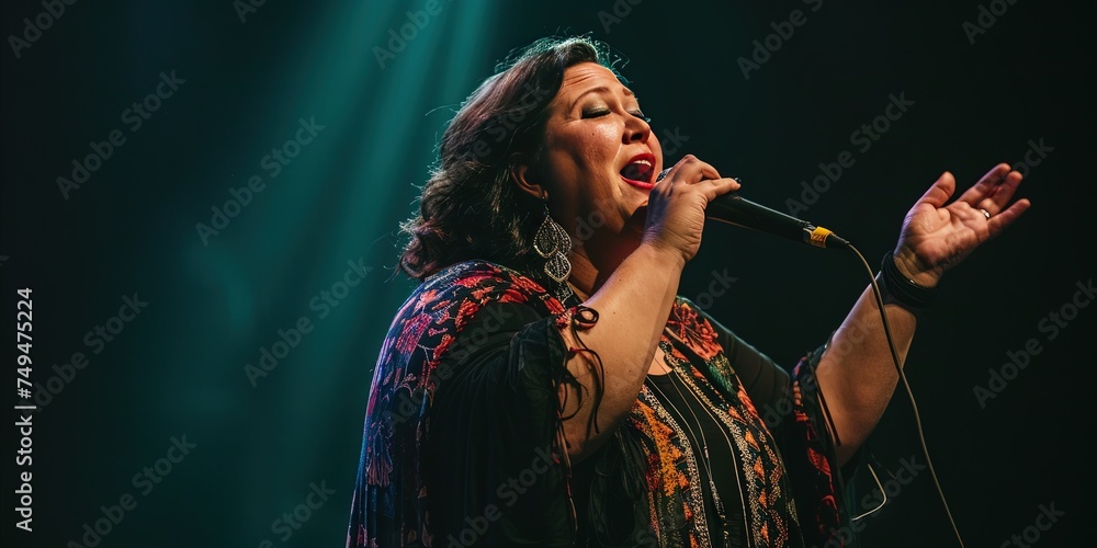 Fat lady singing - it's over as an overweight woman hits the stage to ...