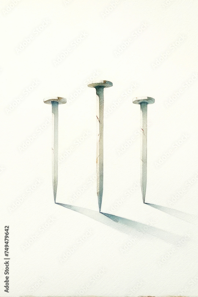 Arma Christi: Holy Nails, symbols of sacrifice. Nails on the wall ...