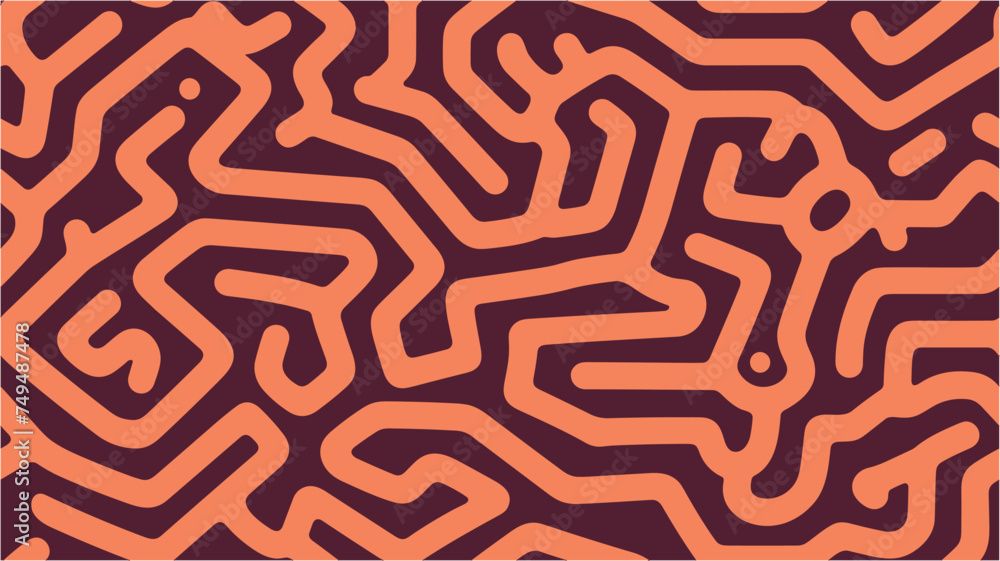 Primitive Lines Seamless Rotatable Background Pattern. Vector ...