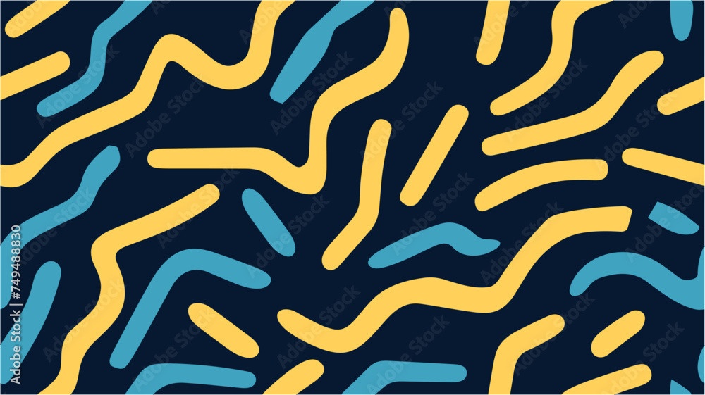 Unique abstract hand-drawn wave patterns. Abstract wavy line. Vector ...