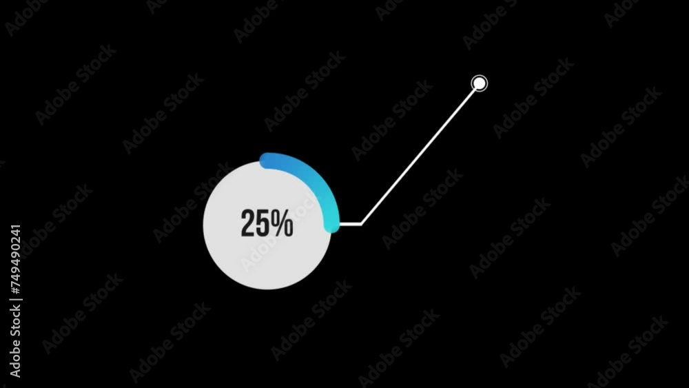 Animated Pie Chart Infographics Highlighting 25 Percent Call Out ...