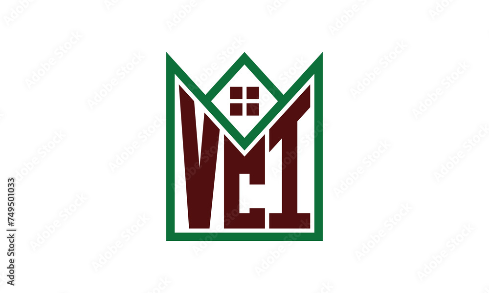 VCI initial letter real estate builders logo design vector ...