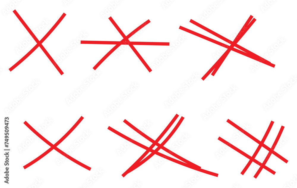 Hand drawn set of objects for design use. Black Vector doodle cross ...