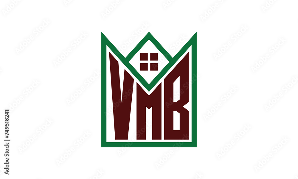 VMB initial letter real estate builders logo design vector ...