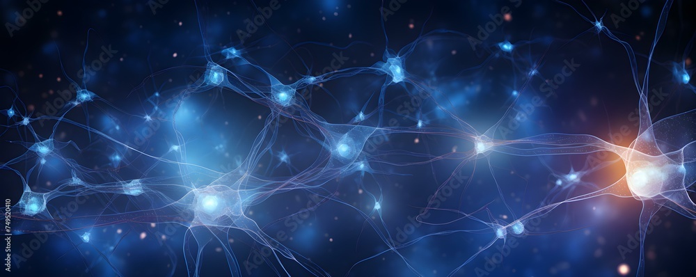 Illustration of Interconnected Neurons Demonstrating Brain Cell ...