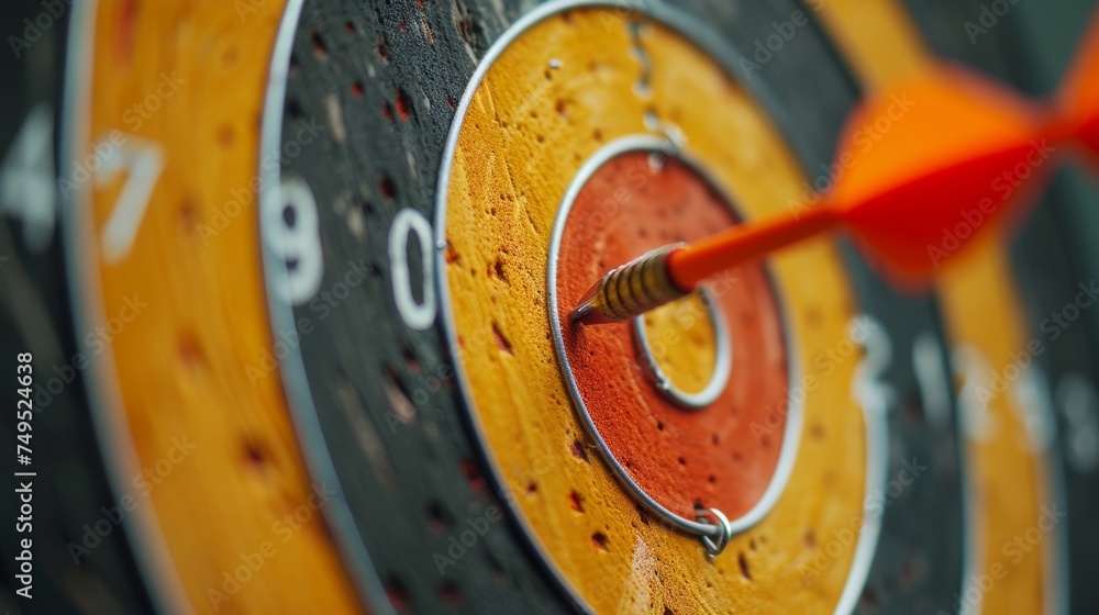 set goals for work. dart aiming at the target center business. goal ...