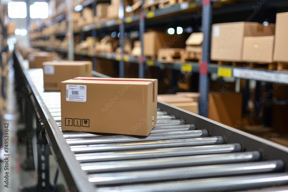 Inventory Organization: Rows of Cardboard Boxes Arranged in Warehouse ... Inventory Organization: Rows of Cardboard Boxes Arranged in Warehouse ...