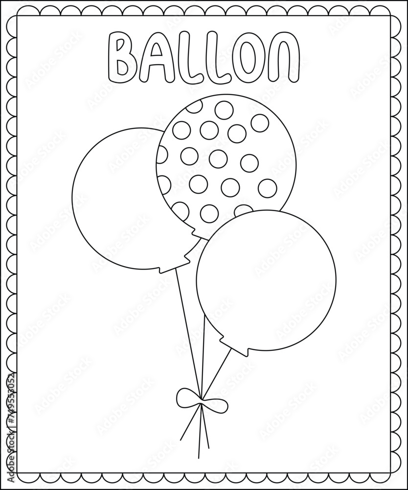 Big and simple coloring page for kids Stock Vector | Adobe Stock