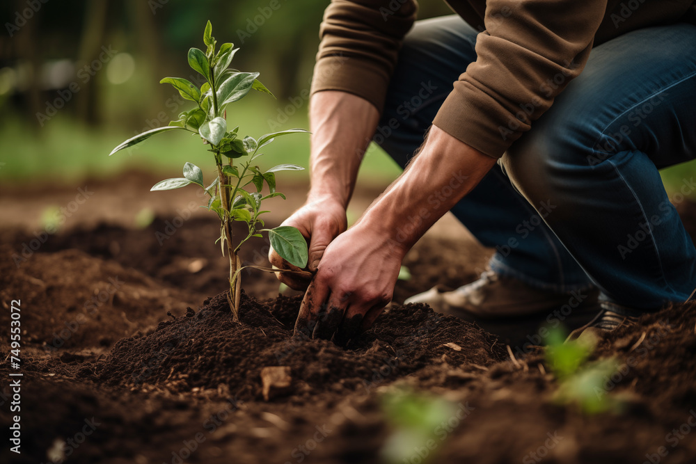 Person who plants a plant. Person who plants a tree. Plant seeds ...
