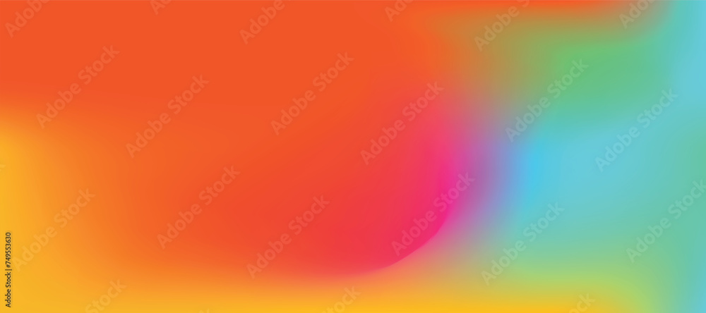Abstract blurred gradient mesh background. Colorful smooth banner ...