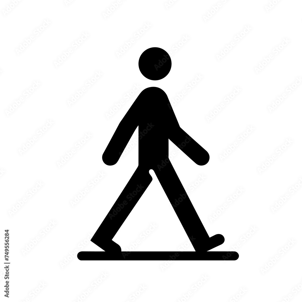Man walking icon vector isolated on white background, Man walking ...