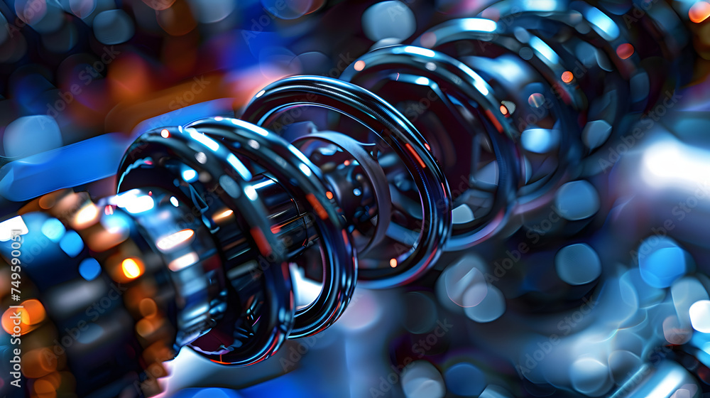 Shock absorber strut with coil spring, suspension system of modern car ...