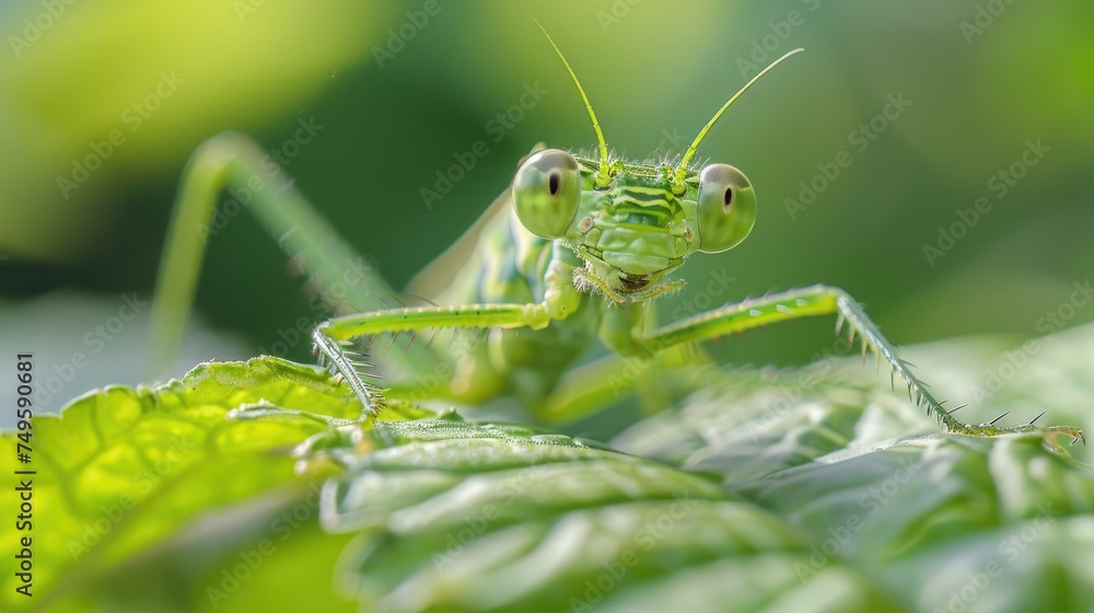 Close-up photo of grasshopper in nature with background bouq. Perfect ...