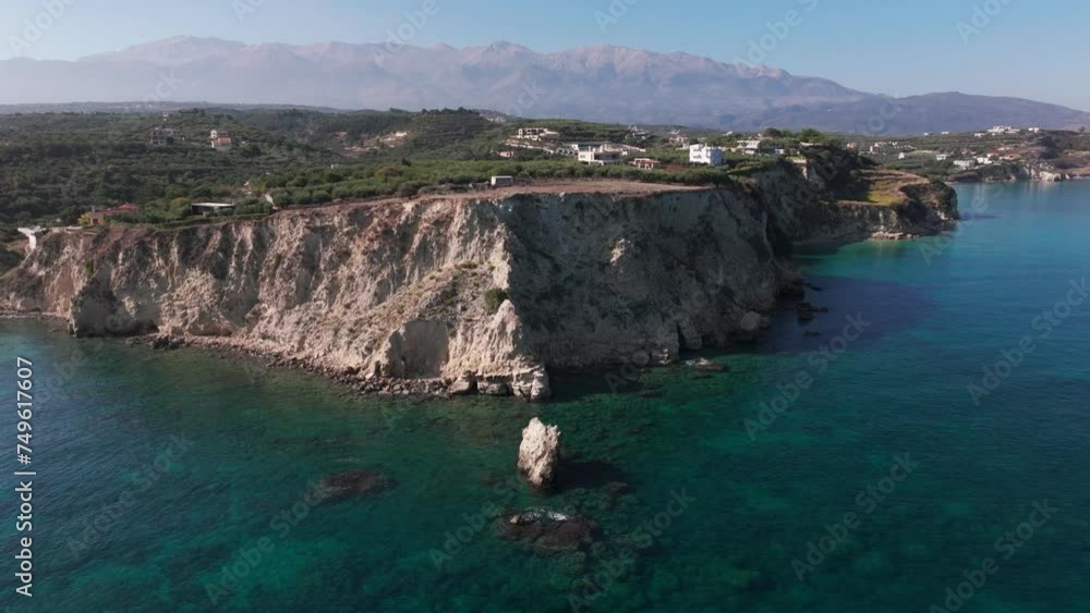 Vidéo Stock Crete, Greece. Aerial drone shot. Falassarna Beach in ...