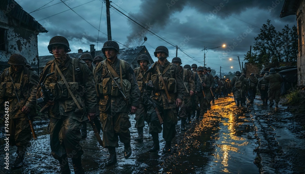Photo of World War II marines, WWII, soldiers, war scene, soldiers ...