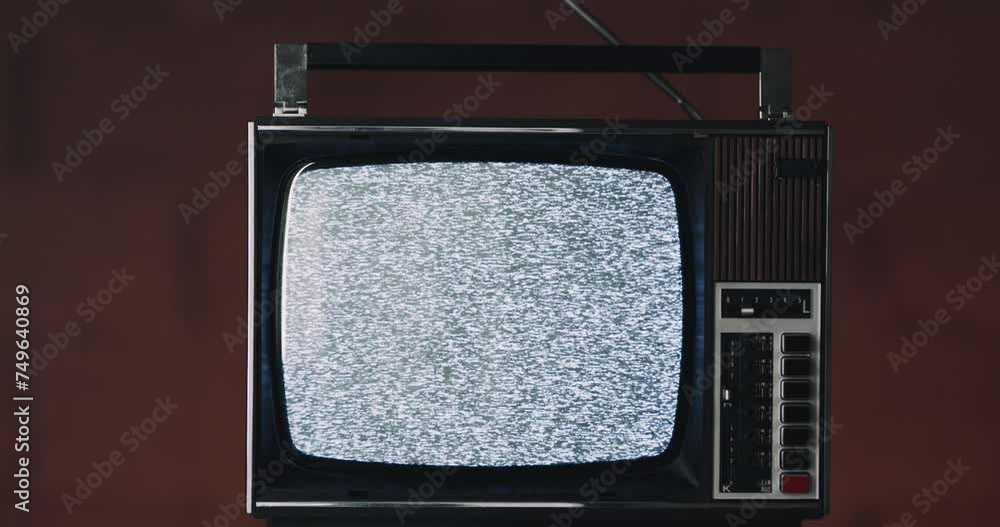 Static And Fast Horizontal Noise On An Old Television. Static and rapid ...