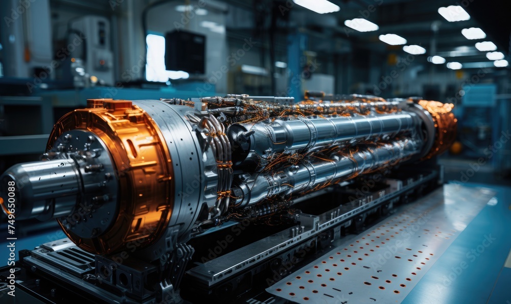 a nuclear fuel rod assembly during a maintenance procedure Stock ...