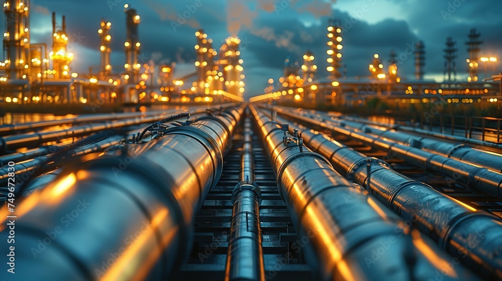Pipeline and pipe rack of an oil, chemical, hydrogen or ammonia ...