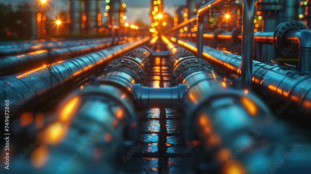 Pipeline and pipe rack of an oil, chemical, hydrogen or ammonia ...