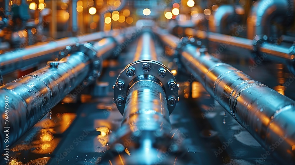 Pipeline and pipe rack of an oil, chemical, hydrogen or ammonia ...