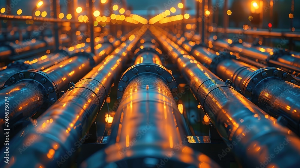 Pipeline and pipe rack of an oil, chemical, hydrogen or ammonia ...