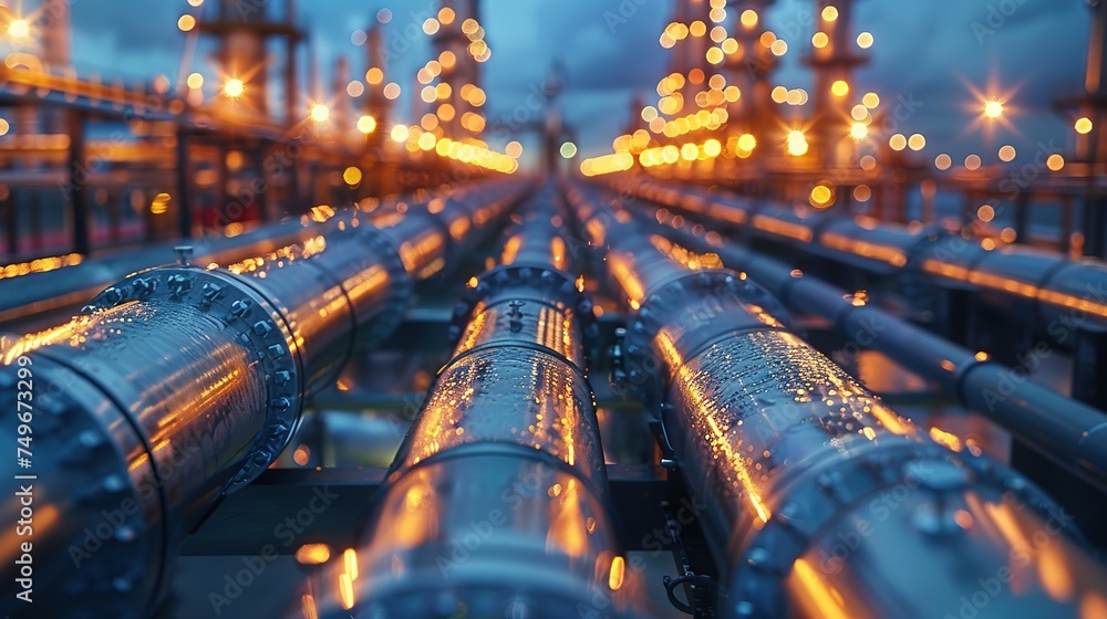 Pipeline and pipe rack of an oil, chemical, hydrogen or ammonia ...