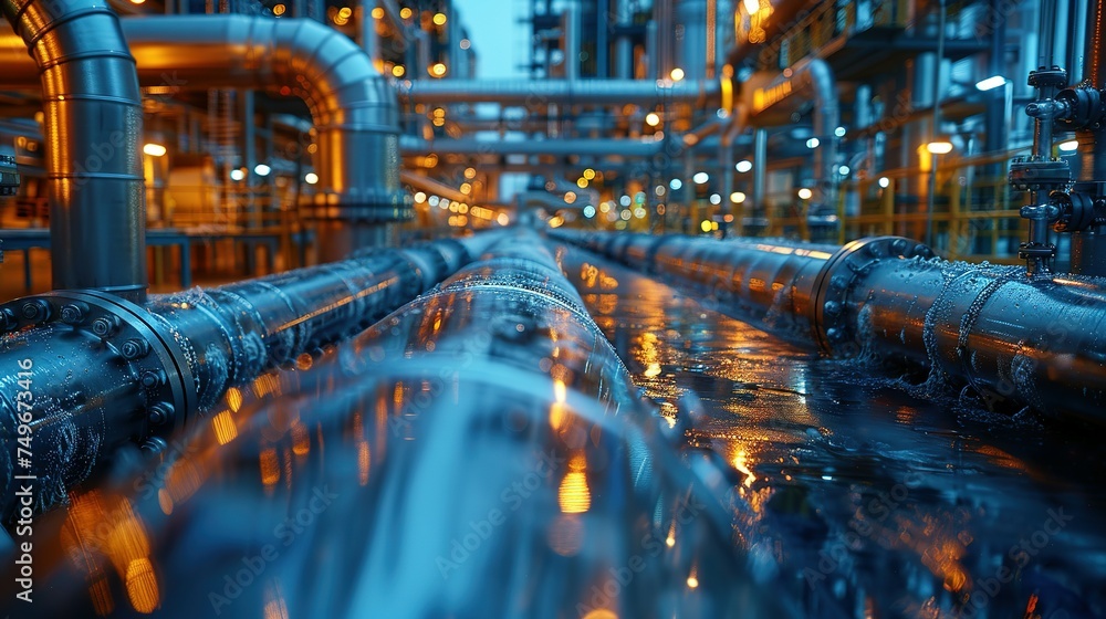 Pipeline and pipe rack of an oil, chemical, hydrogen or ammonia ...