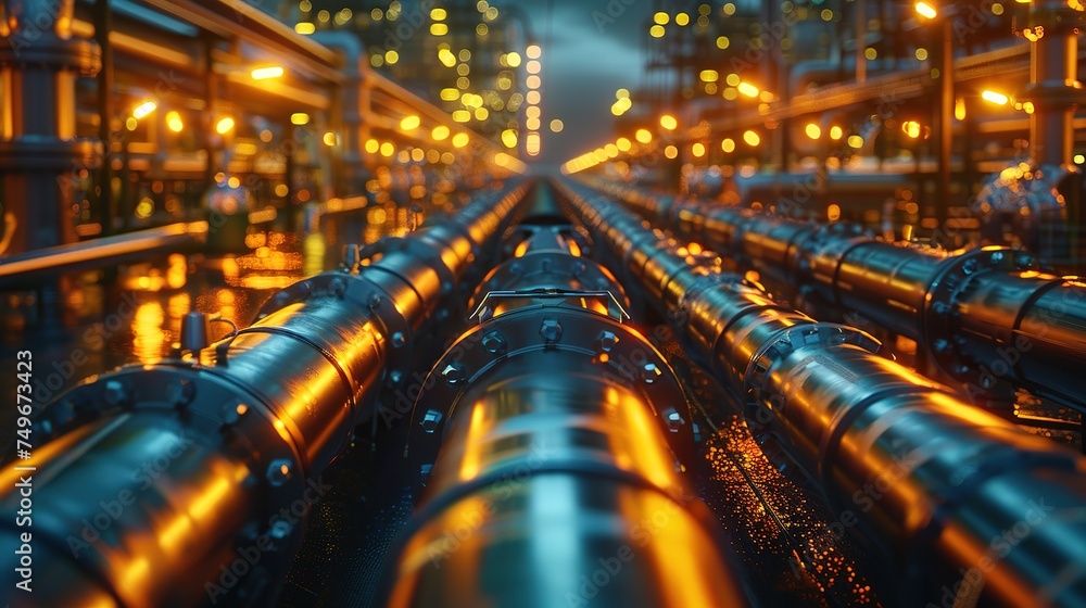 Pipeline and pipe rack of an oil, chemical, hydrogen or ammonia ...