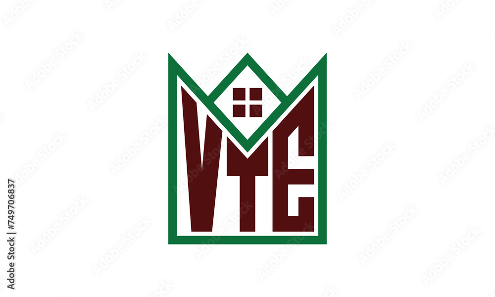 VTE initial letter real estate builders logo design vector ...