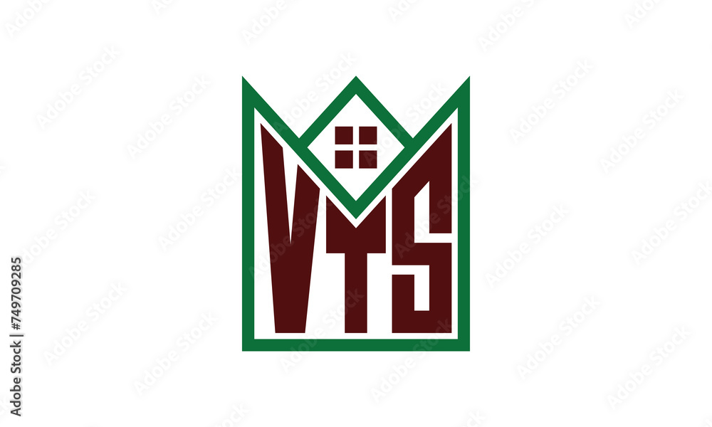 Vts Initial Letter Real Estate Builders Logo Design Vector
