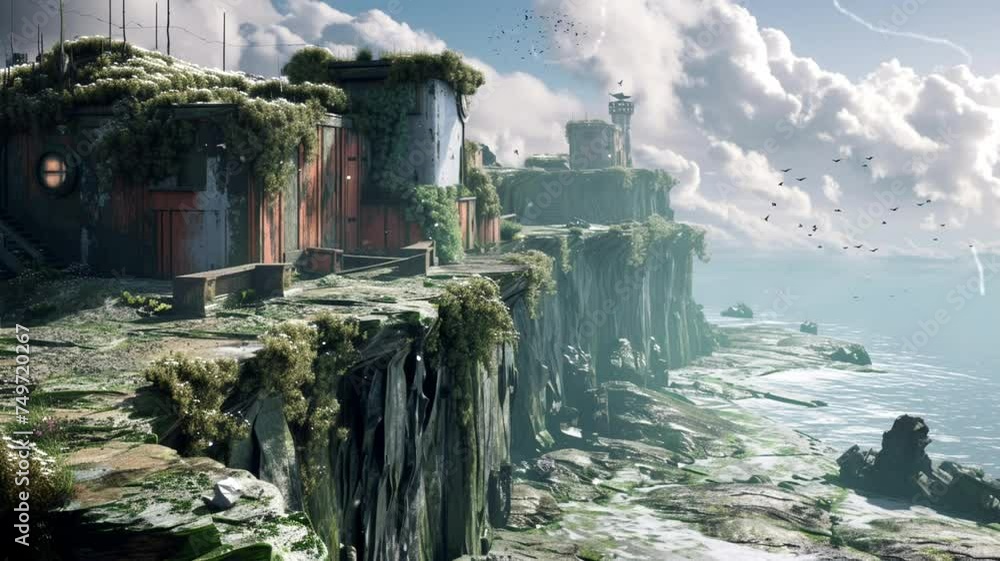 Vidéo Stock Erosion threatens the stability of the coastal cliffs ...