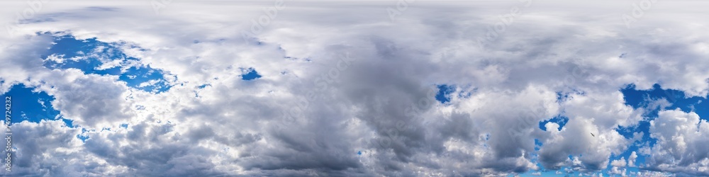 Overcast sky panorama on rainy day with Nimbostratus clouds in seamless ...