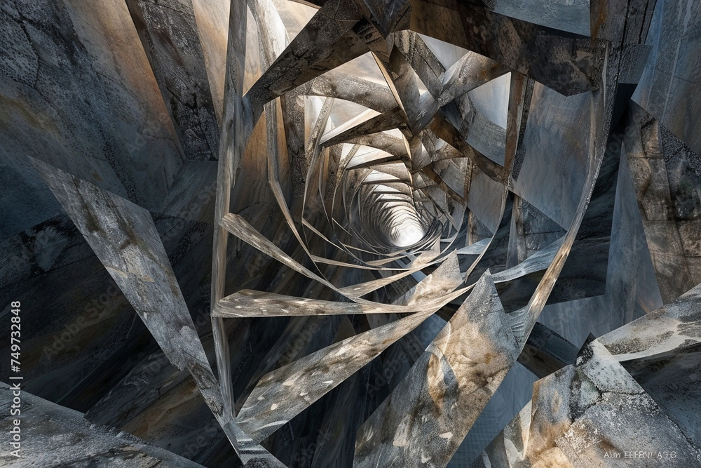 The shatter of dimensions, where time and space fracture, creating a ...