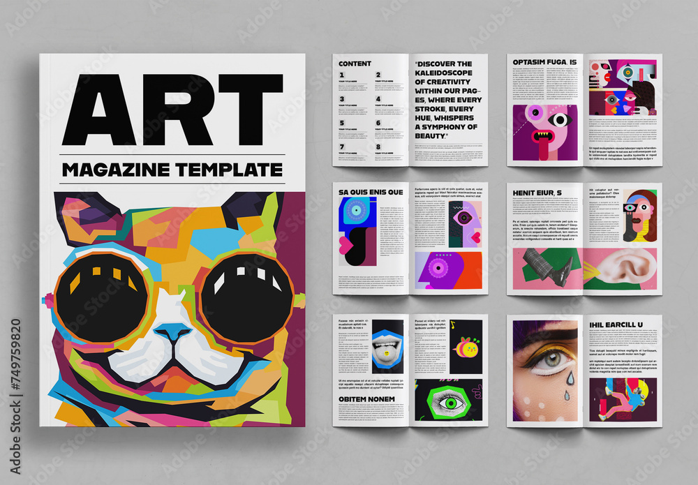 Art Magazine Template Stock Template | Adobe Stock