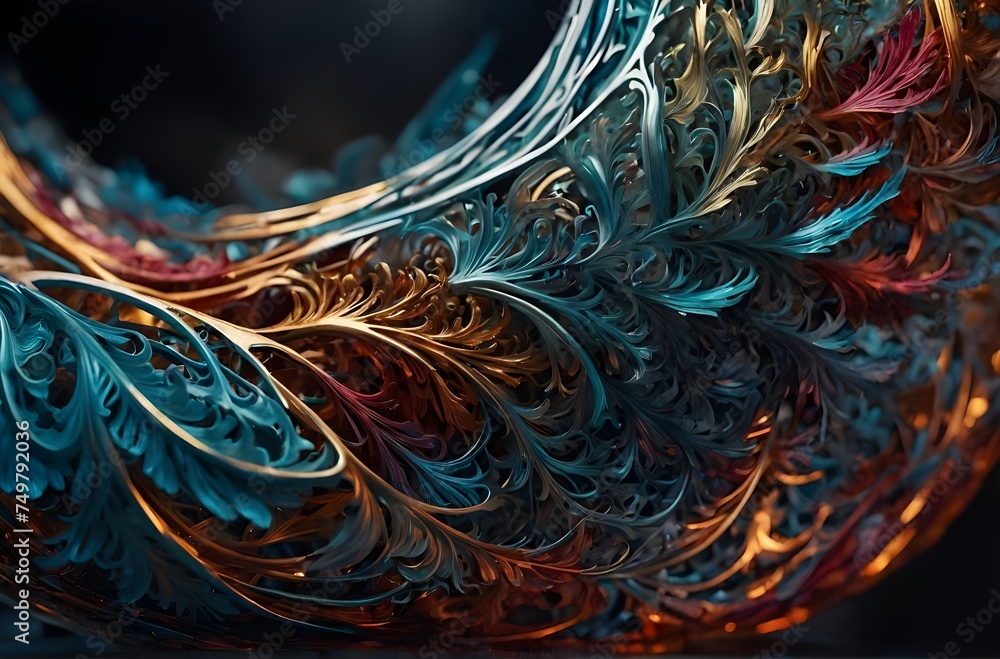 Journey into Abstract Elegance: A Mesmerizing Dance of Color and Form ...