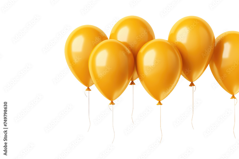 Group of Yellow Balloons Floating in the Air. Numerous bright yellow ...