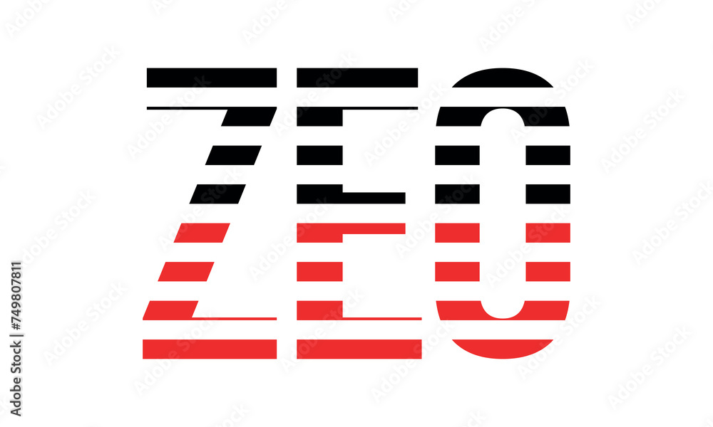 ZEO three initial letter iconic line negative space minimal logo design ...