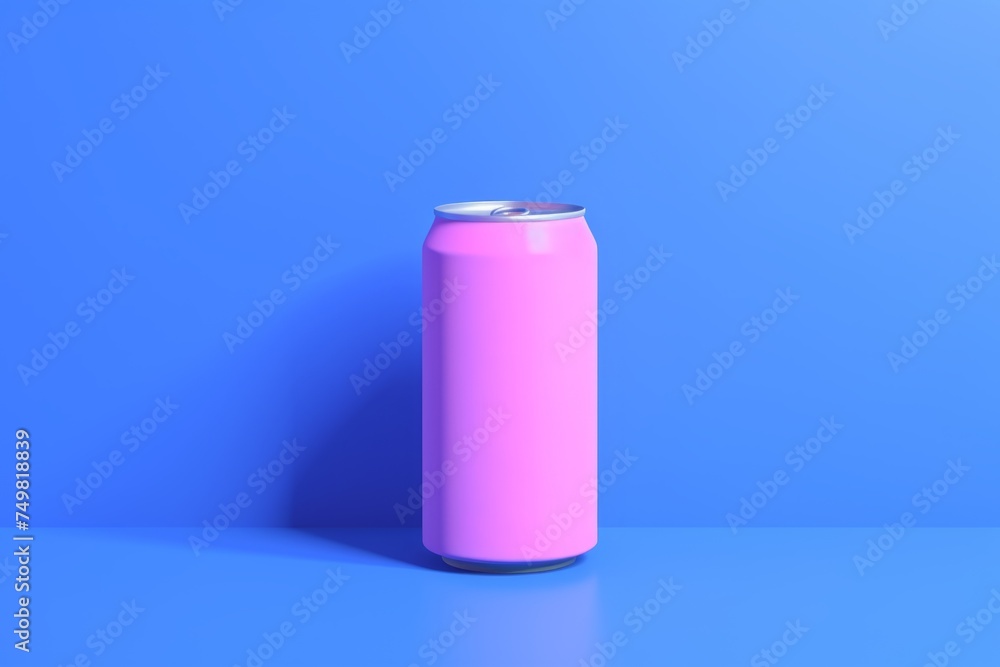 Aluminum soda can mock-up fresh cold fuzzy drink container cola ...