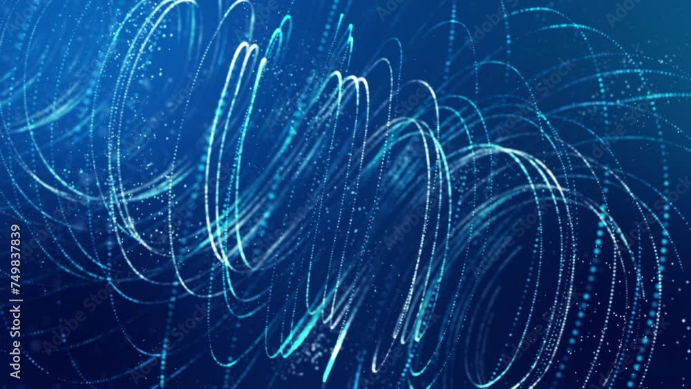 DOF glow blue particles, animation featuring glowing particles that ...