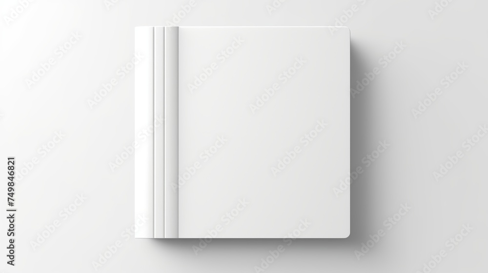 A realistic white book vector mockup showcases a top-down perspective ...
