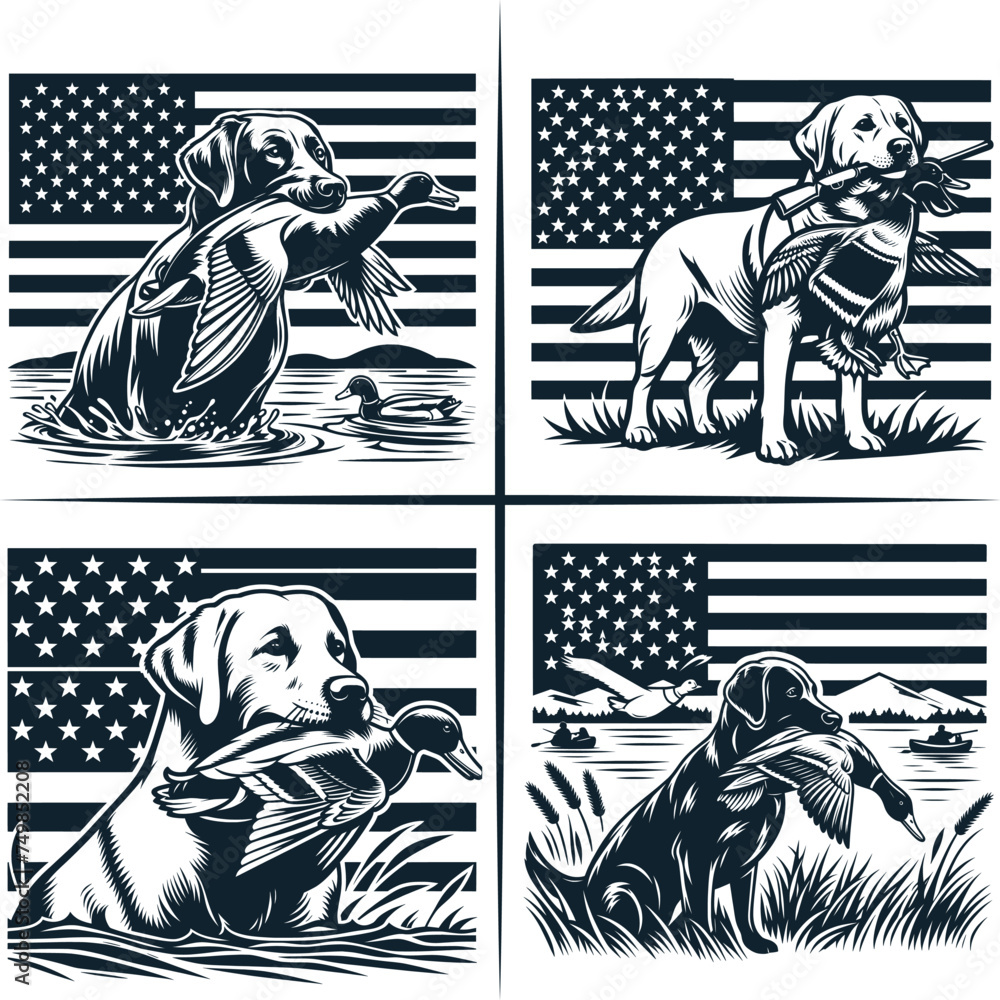 Duck Hunting Dog SVG File, Duck Hunter svg, Hunting Dog svg, Hunting ...