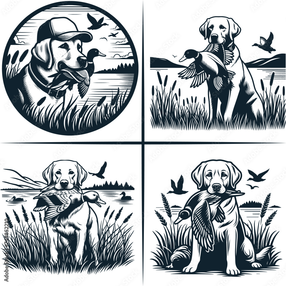 Duck Hunting Dog SVG File, Duck Hunter svg, Hunting Dog svg, Hunting ...