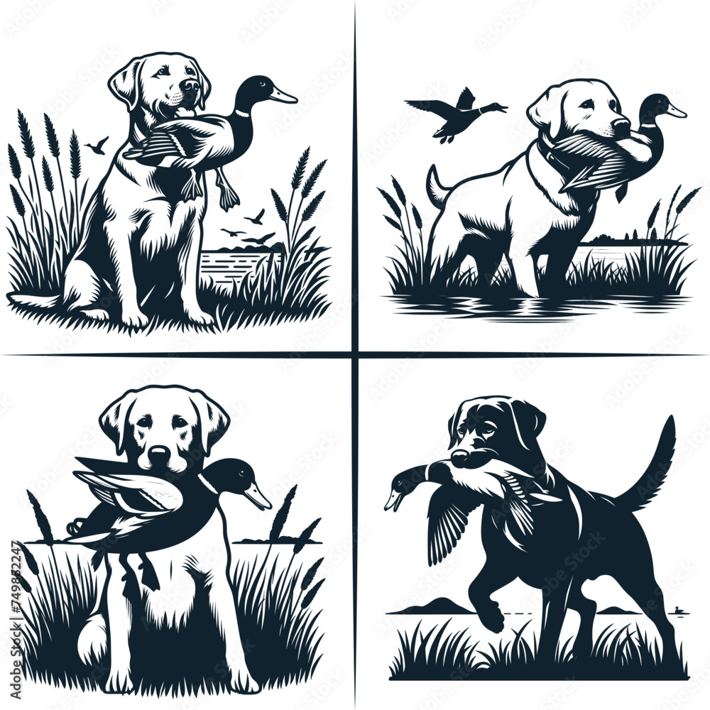 Duck Hunting Dog SVG File, Duck Hunter svg, Hunting Dog svg, Hunting ...