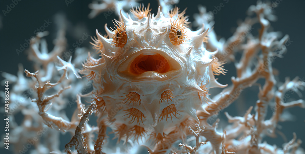 close up of a spider, Fascinating Puffer Fish Inflating Showcase the ...