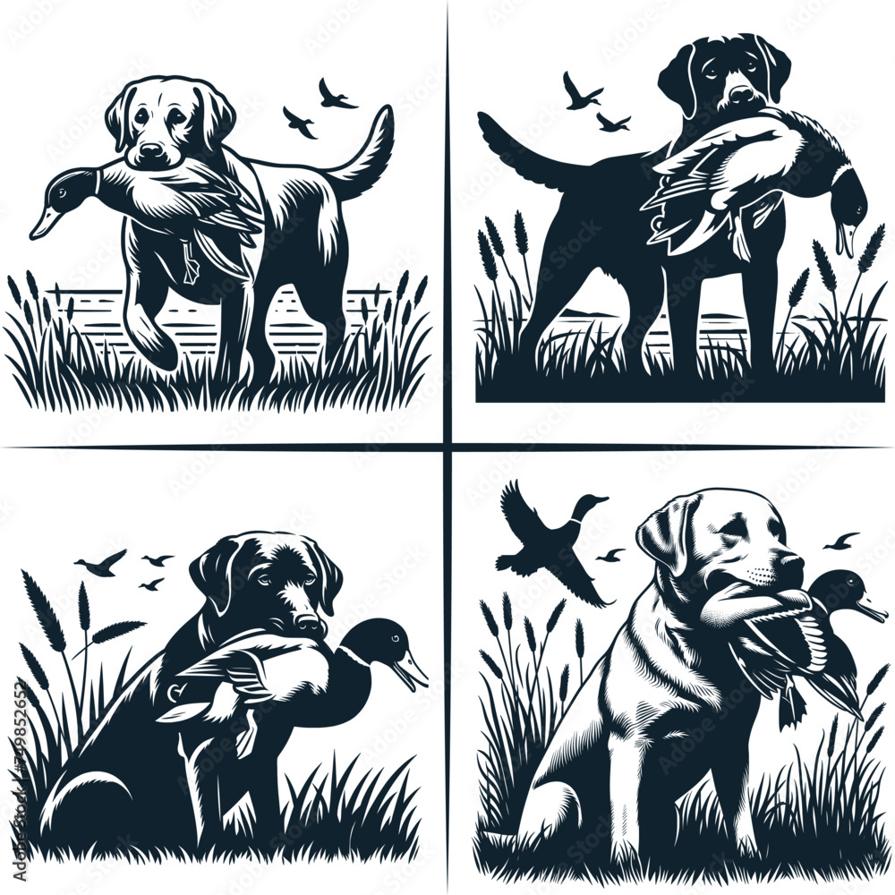 Duck Hunting Dog SVG File, Duck Hunter svg, Hunting Dog svg, Hunting ...