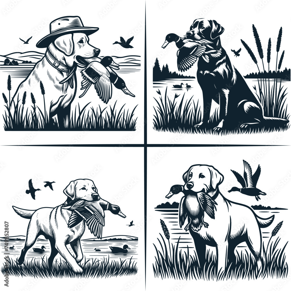 Duck Hunting Dog SVG File, Duck Hunter svg, Hunting Dog svg, Hunting ...