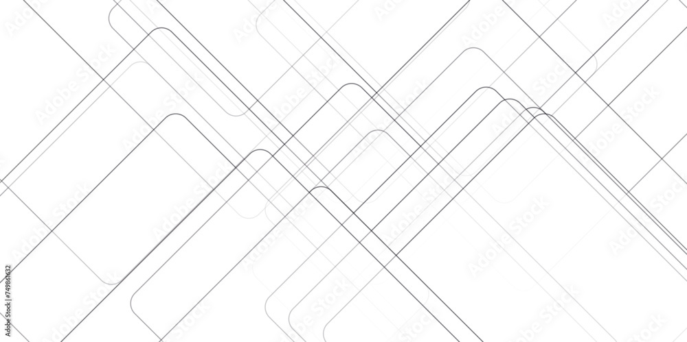 Abstract grey lines on white background with luxury shapes architecture ...